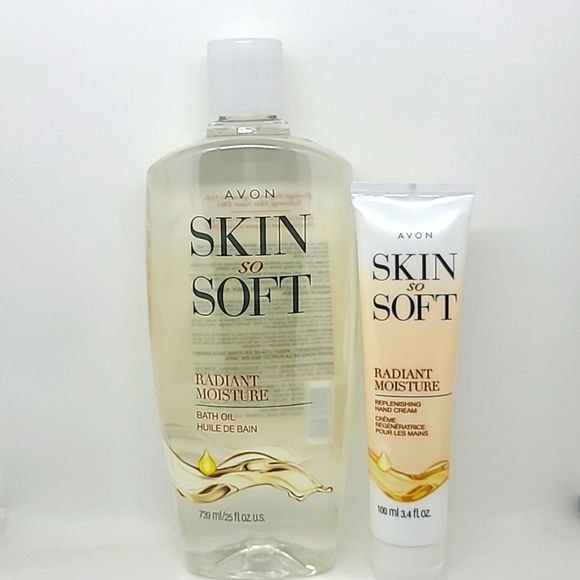 Avon | Bath & Body | Avon Set Skin So Soft Radiant Moisture Bath Oil ...